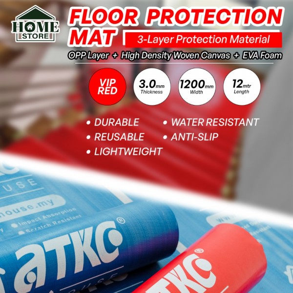Home Store Floor Protection Mat Plus Woven Canvas With OPP Film Surface ...