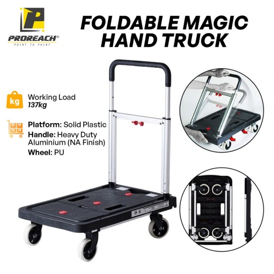 PROREACH MHT-680 Magic Hand Truck Folding Trolley 137KG Max. Load