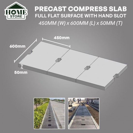 Home Store Precast Compress Slab Full Flat Surface With Hand Slot 450MM ...