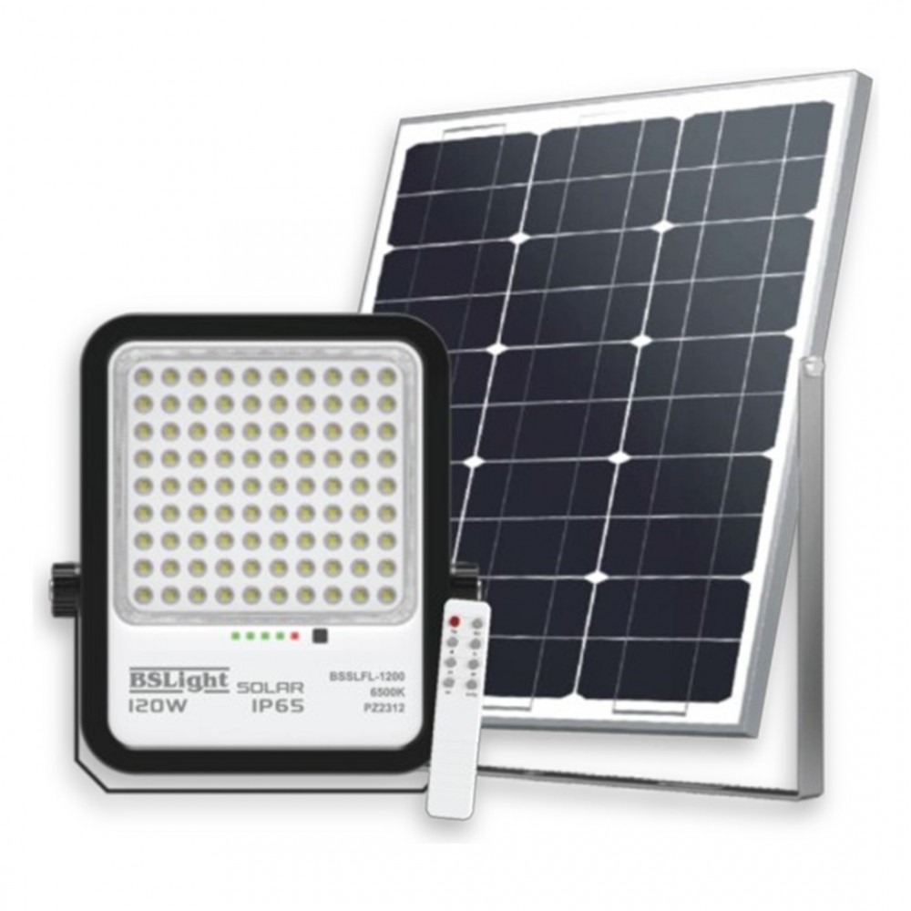 BSLight BSSLFL-1200 LED Solar Flood Light Glory Lens Series with IP65 ...