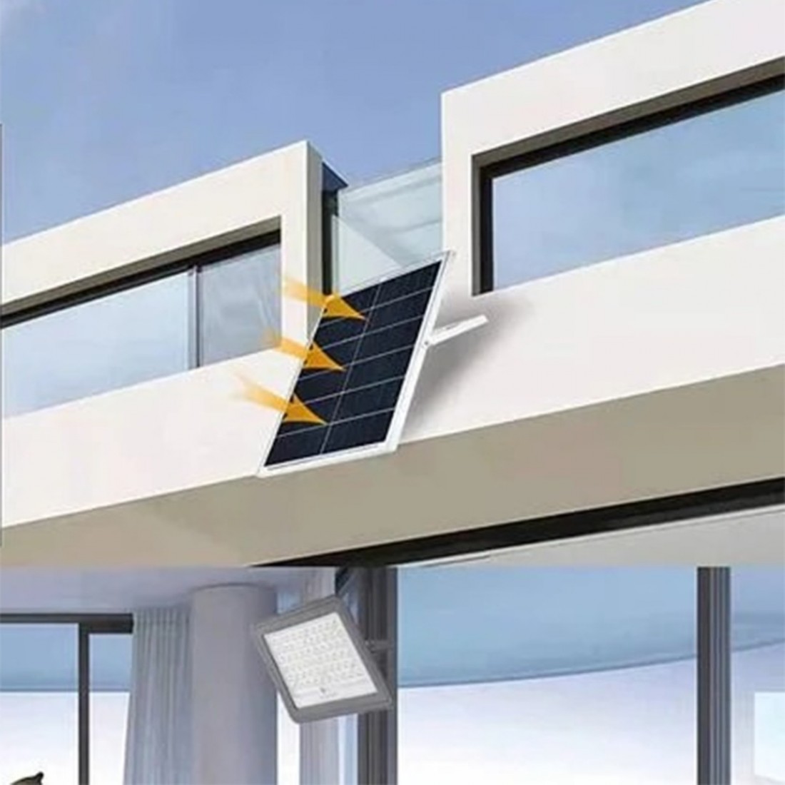 BSLight BSSLFL-1200 LED Solar Flood Light Glory Lens Series with IP65 ...