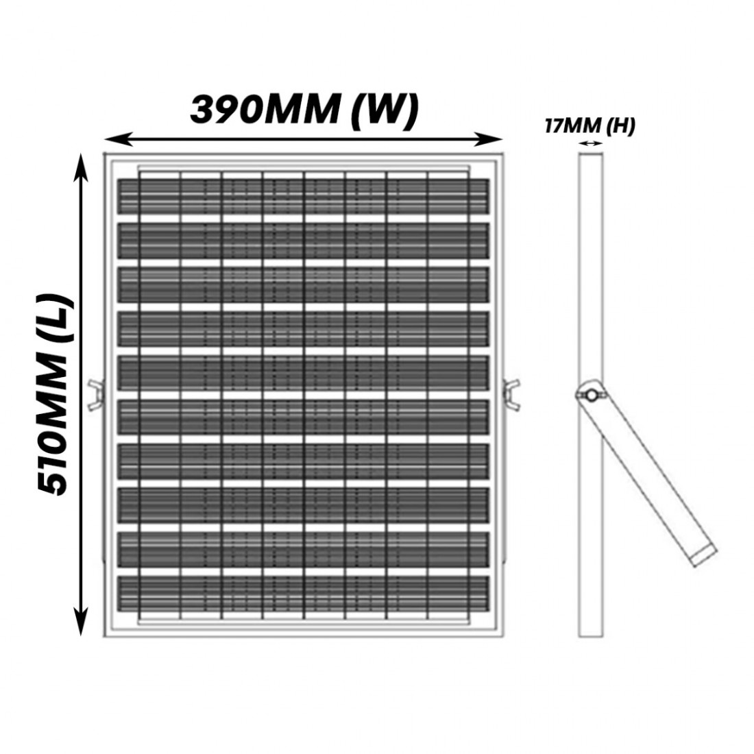 BSLight BSSLFL-1400 LED Solar Flood Light Glory Lens Series with IP65 ...
