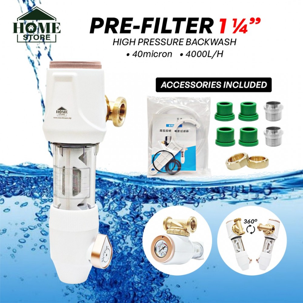 Home Store High Pressure Backwash Pre-Filter Water Pre-Treatment System ...