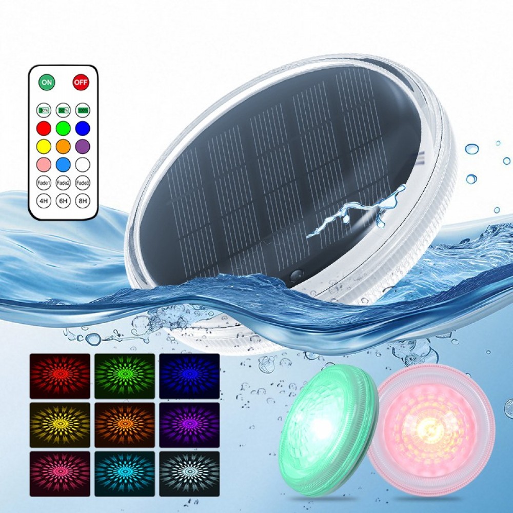 Suriang YH1401 RGB Solar Swimming Pool Light IP67 Waterproof Multicolor ...
