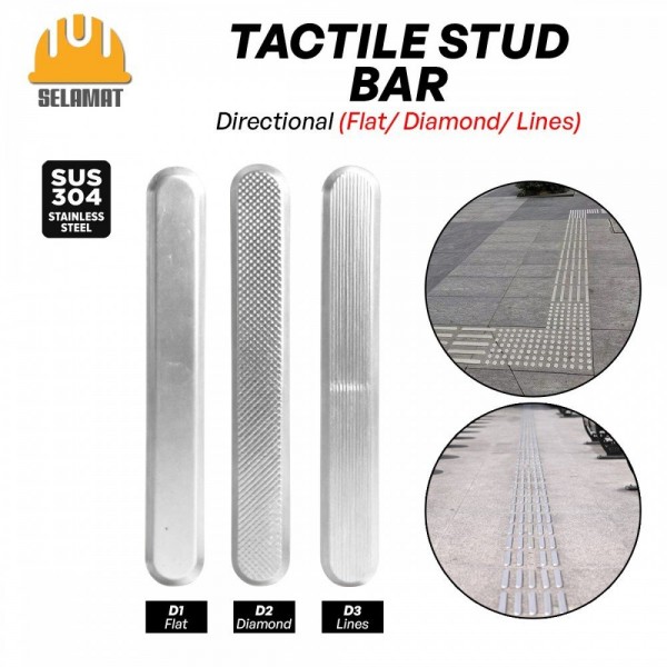 Selamat Stainless Steel 304 Tactile Blind Path Stud Directional Bar ...