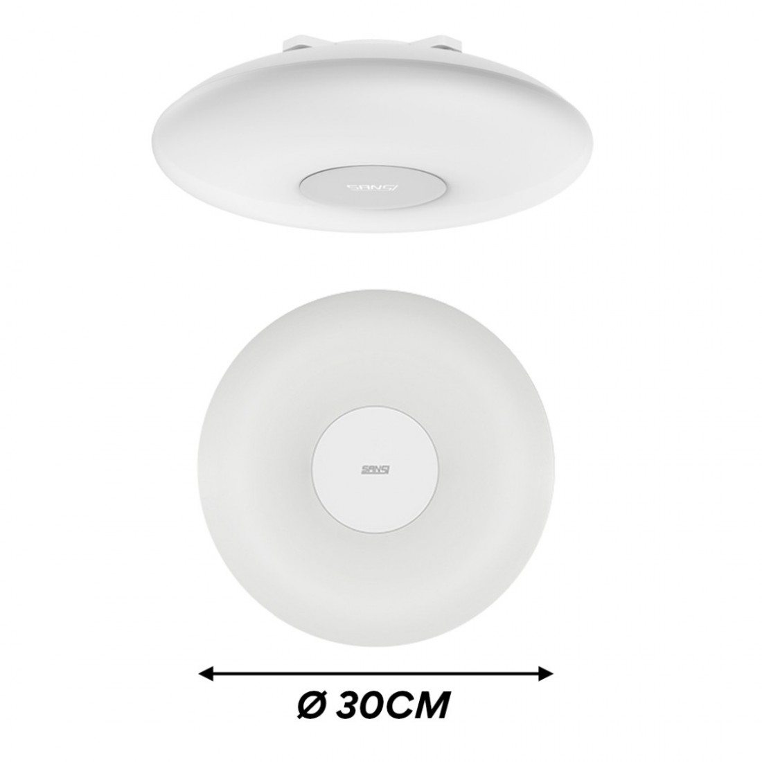 SANSI 18W LED Flush Mount Ceiling Light 5700K Cool White 1600 Lumens ...