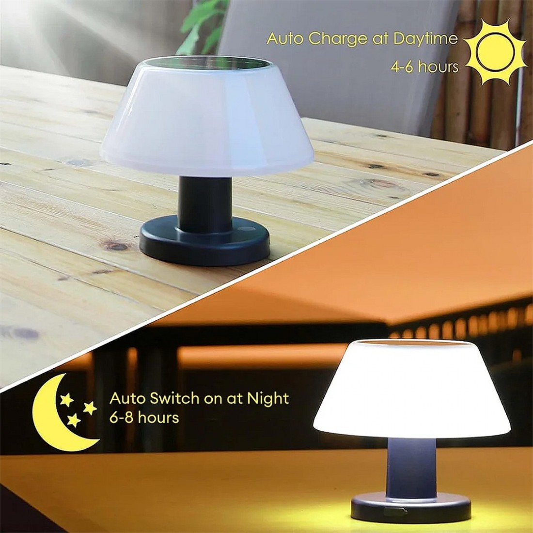 Suriang YH1901A Type-C Rechargeable LED Solar Table Light 4000K Cool ...