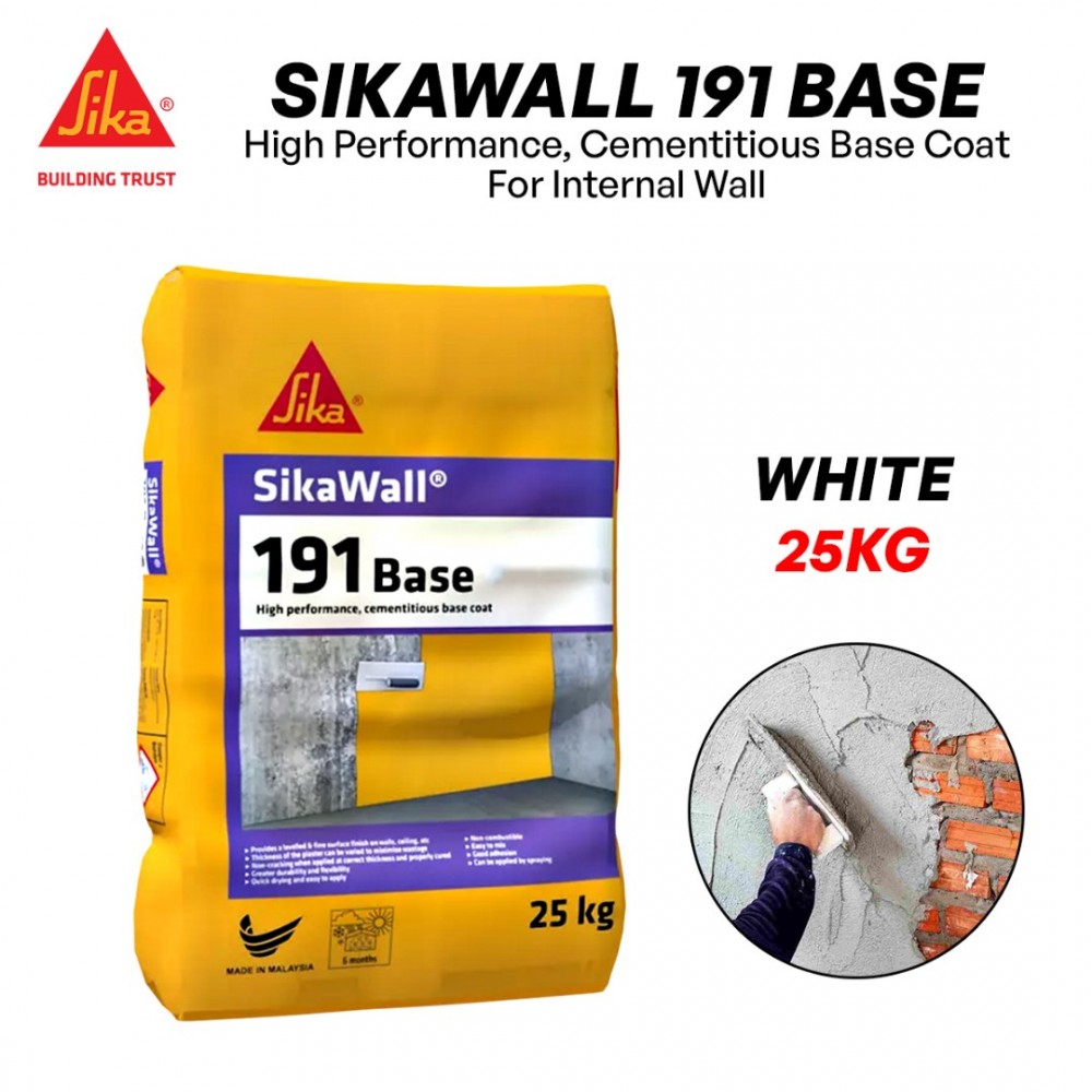 SikaWall 191 Base High Performance Cementitious Base Coat For Internal ...