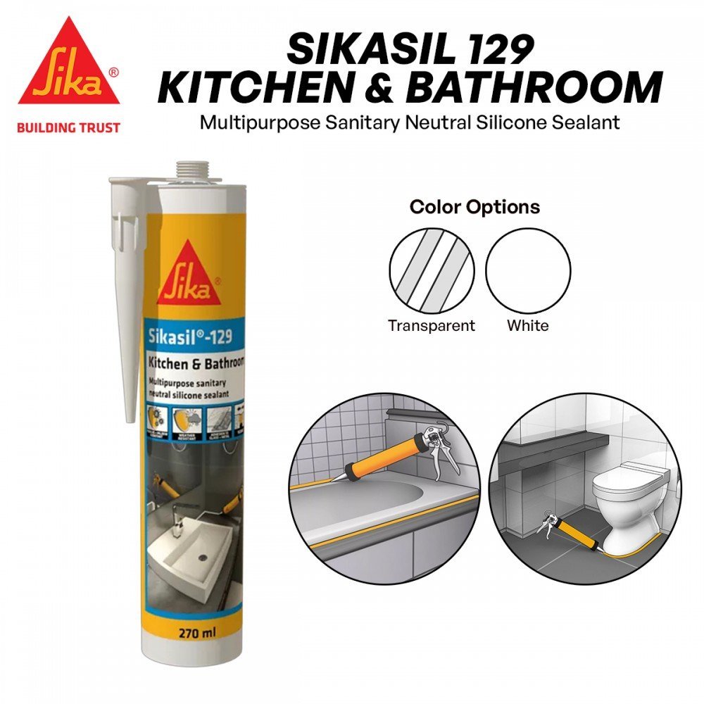 Sika Sikasil 129 Kitchen & Bathroom Multipurpose Sanitary Neutral ...
