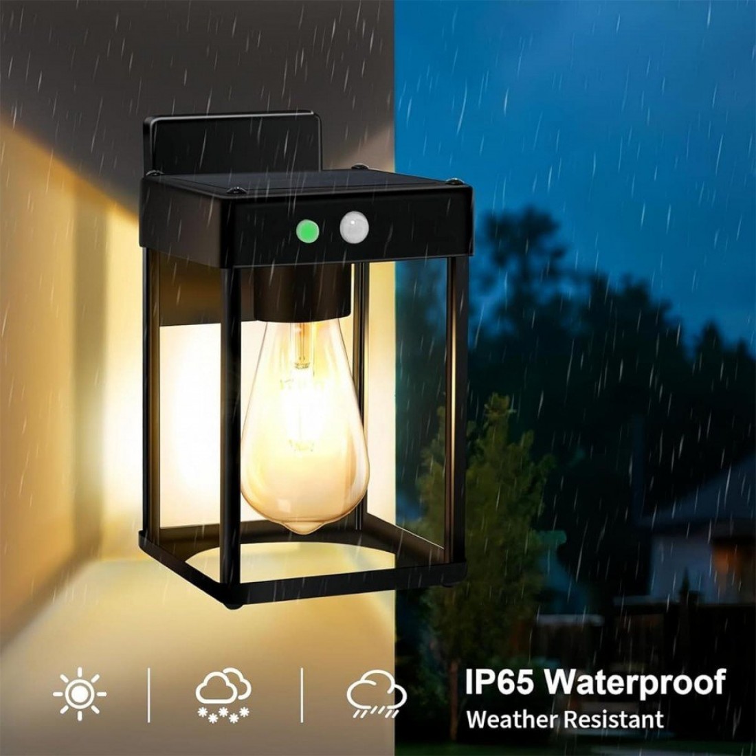 Suriang SWL301 Solar Wall Light Metal & Glass Body IP65 Waterproof LED ...