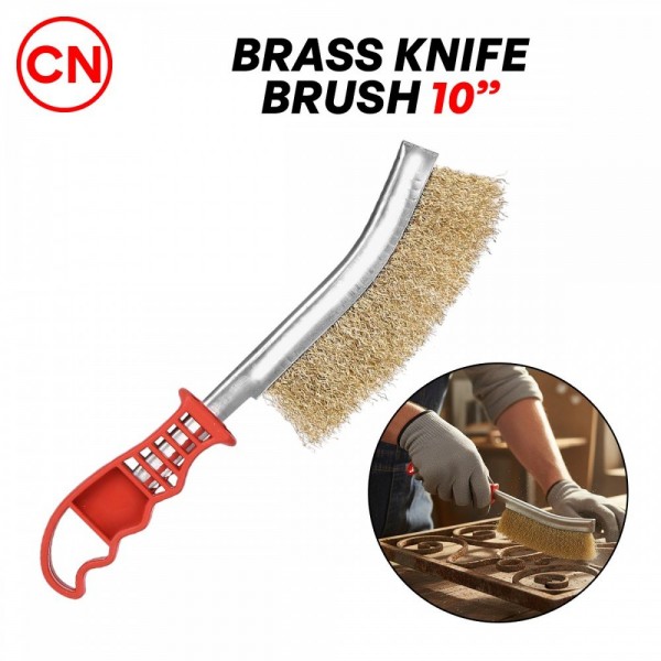 CN Brass Knife Brush 10'' 250MM With PVC Handle