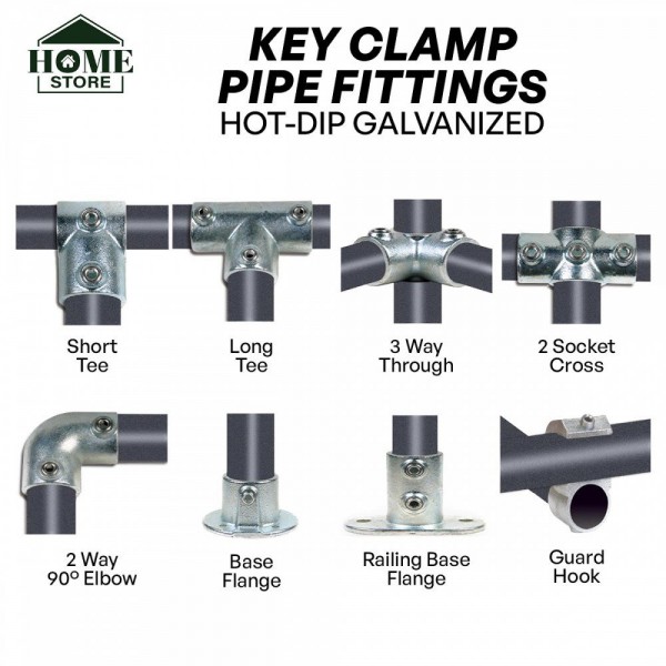 Home Store Key Clamp Fittings Hot Dip Galvanised