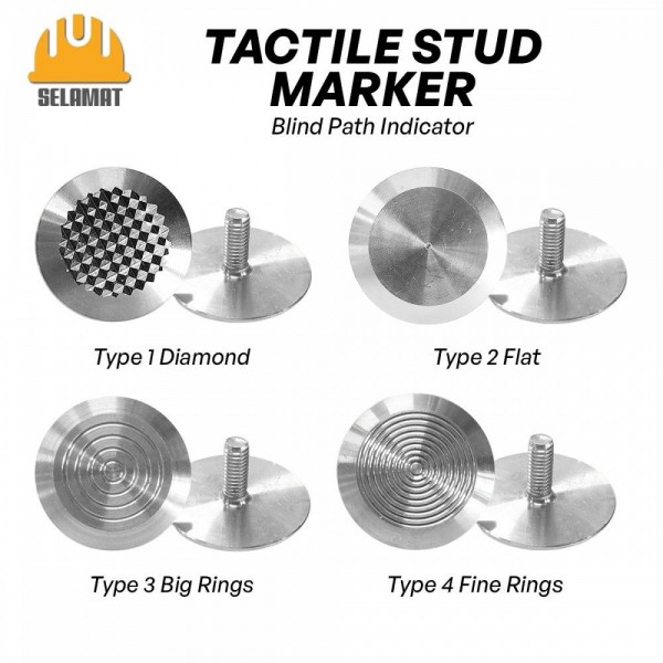 Selamat Stainless Steel 304 Tactile Blind Path Stud Marker