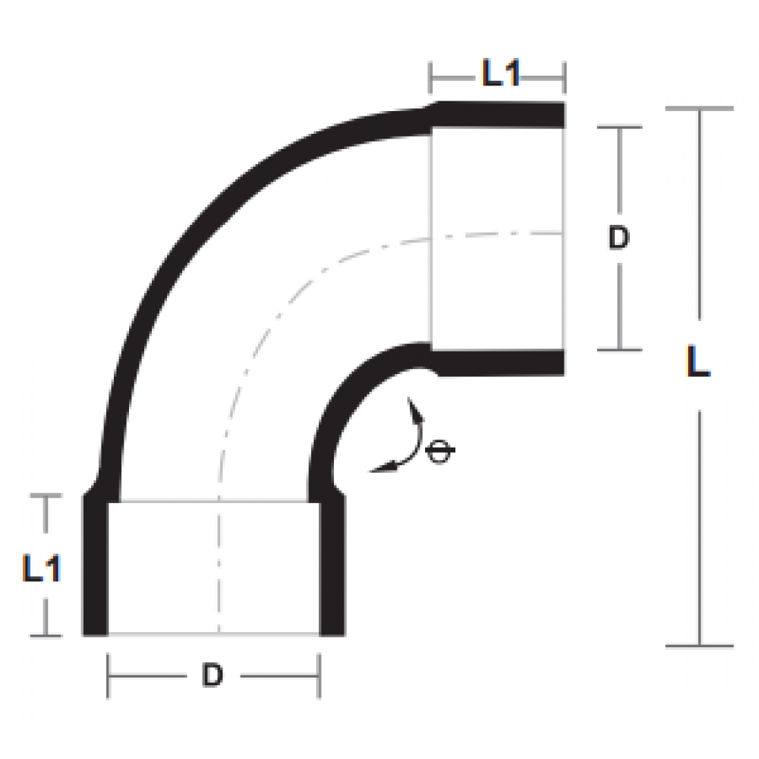 Bina Plastic UPVC Fittings Sweep Bend 2" 50MM