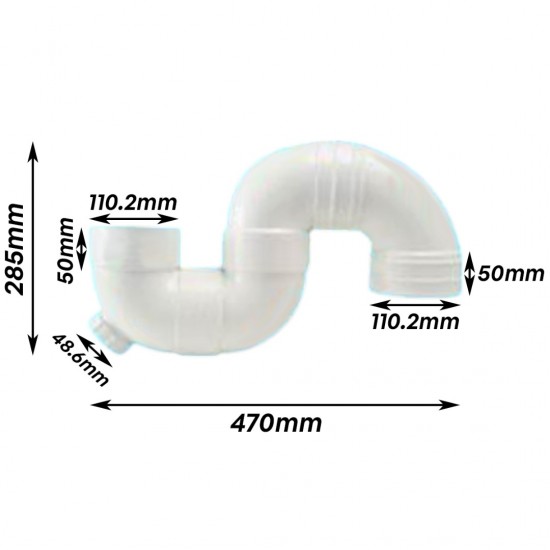 Bina Plastic UPVC Fittings S-Trap I/O 4" 110MM