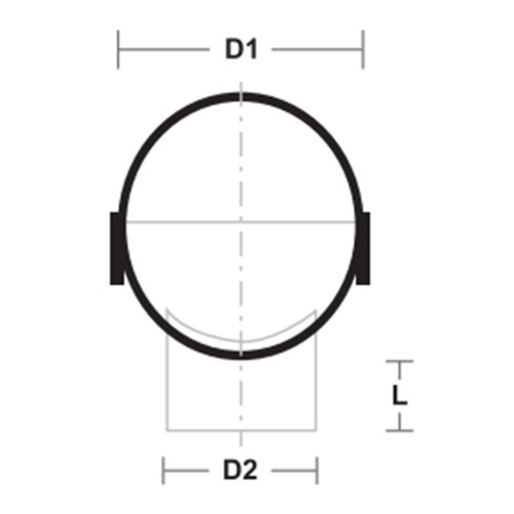 Bina Plastic UPVC Fittings Boss Connector 3" x 2" (82MMx50MM)