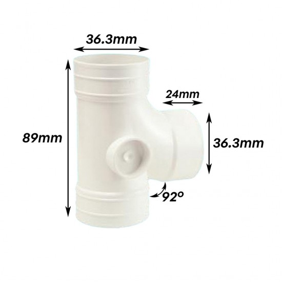 Bina Plastic UPVC Fittings Equal Single Branch 1 1/4" 32MM