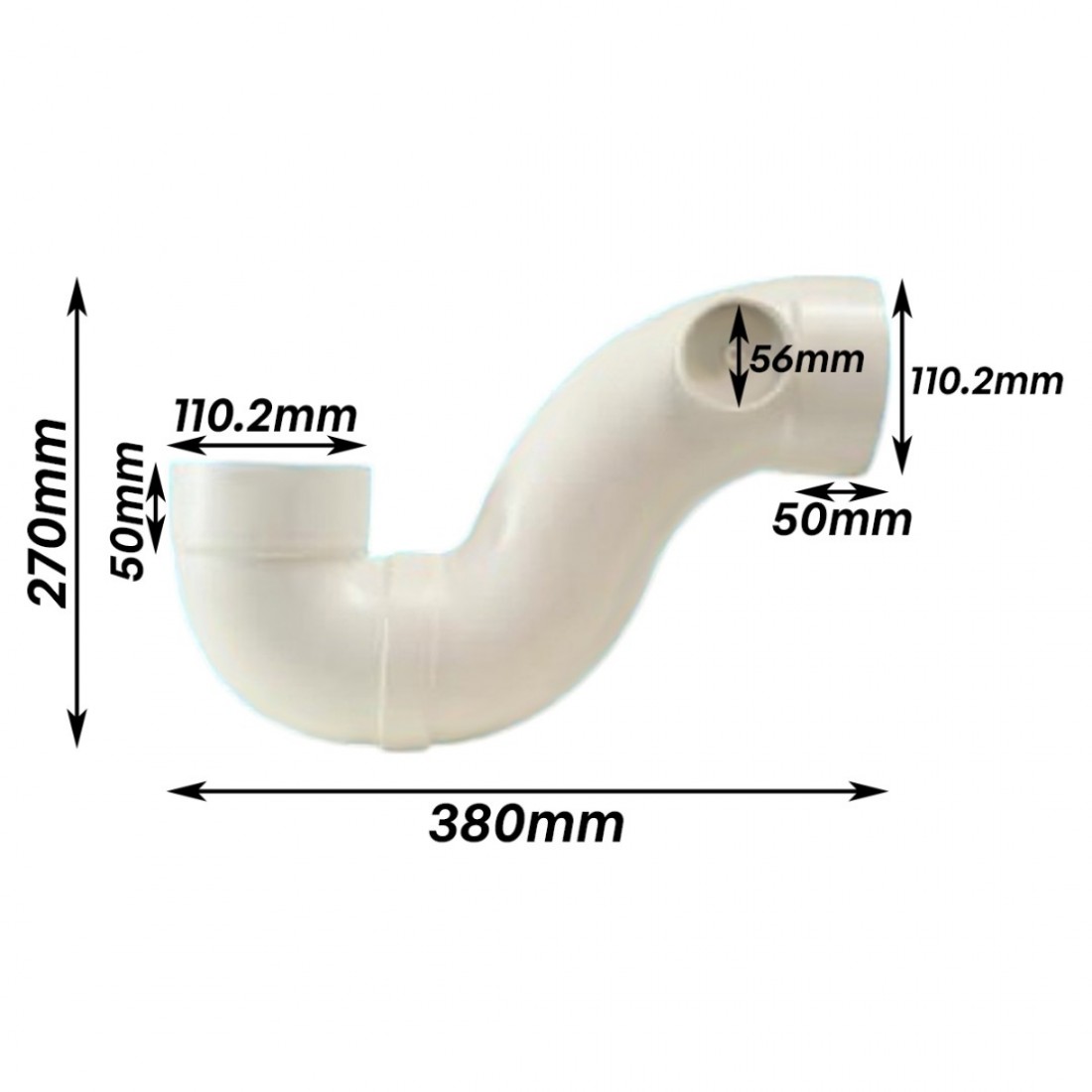 Bina Plastic UPVC Fittings P-Trap Plain 4" 110MM