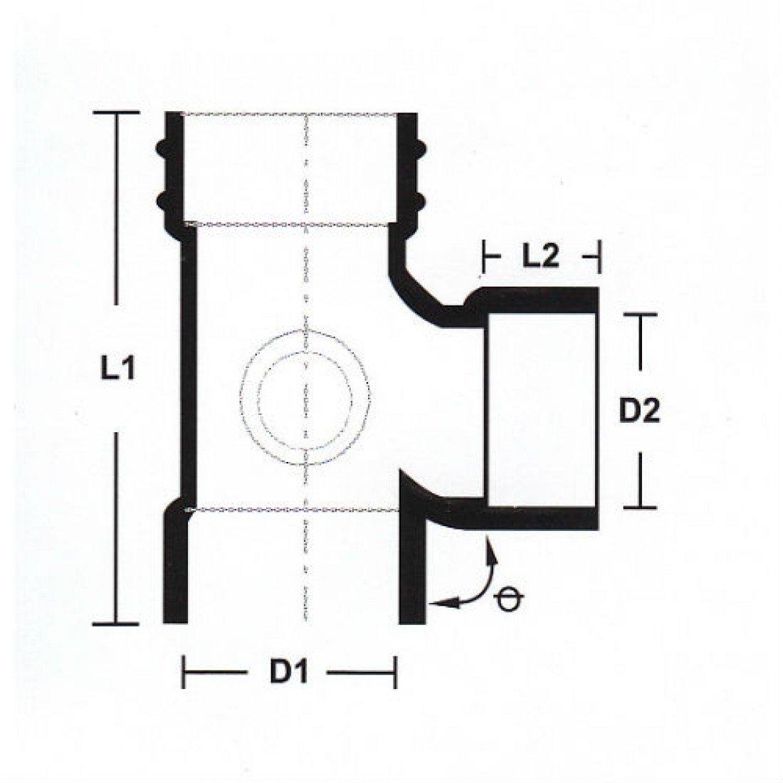 Bina Plastic UPVC Underground Fittings Equal Single Branch 6" 160MM