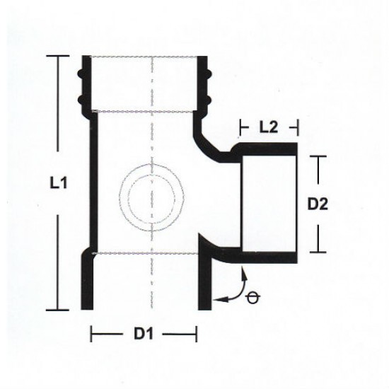 Bina Plastic UPVC Underground Fittings Equal Single Branch 6" 160MM