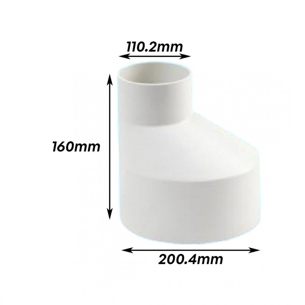Bina Plastic UPVC Fittings Reducing Socket (Level Invert Reducer) 8" x ...