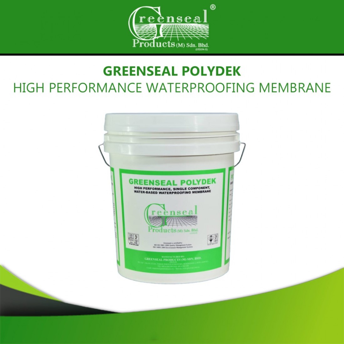 Greenseal Polydek High Performance, Single Component, Water-Based ...