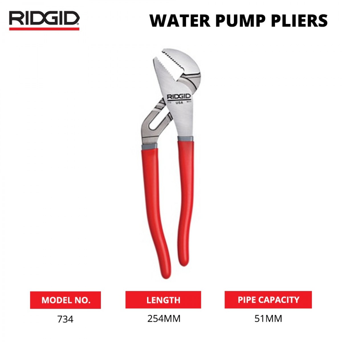 Ridgid 734 Water Pump Pliers 10" (254MM)