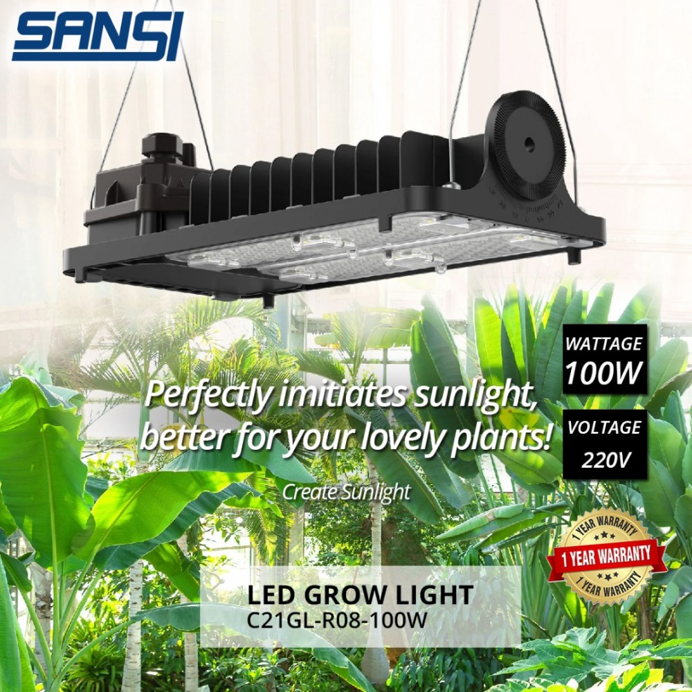 SANSI 100W Dimmable LED Grow Light Full Spectrum And Sunlight Grow ...