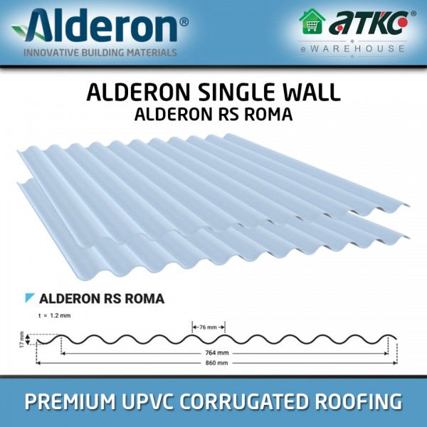 Alderon RS Roma Premium Single Wall Corrugated Roofing 1.2MM (T) x ...