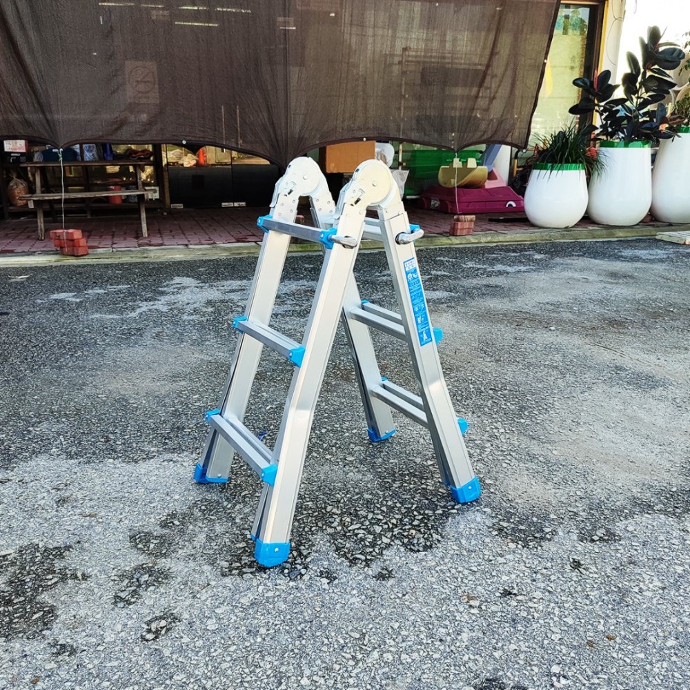 Home Store Aluminium Multipurpose Household Ladder 3 Step 3FT Extended ...