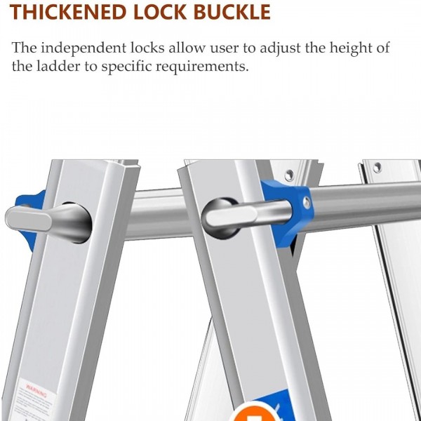 Home Store Aluminium Multipurpose Household Ladder 6 Step 5.5FT ...