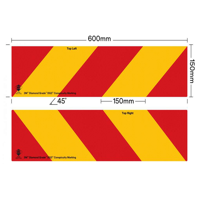 3M™ Diamond Grade™ Conspicuity Marking (Red/Yellow)
