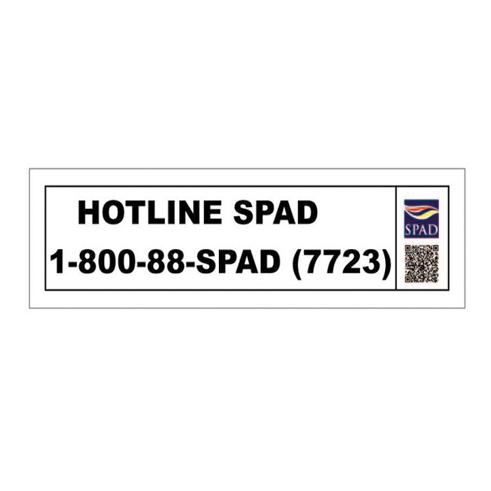Hotline SPAD (7723) Sticker 4" (W) x 19" (L)