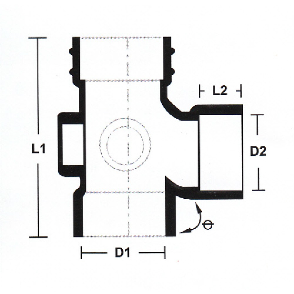 Bina Plastic UPVC Fittings Equal Single Branch I/O 4" 110MM