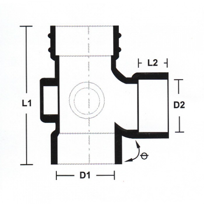 UPVC Fittings Equal Single Branch I/O 4" x 3" (110MM x 82MM)