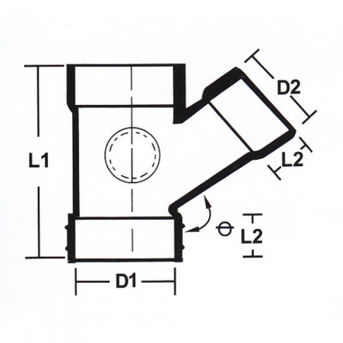 UPVC Fittings 135° Y-Branch (Y-Tee) 2" (50MM)
