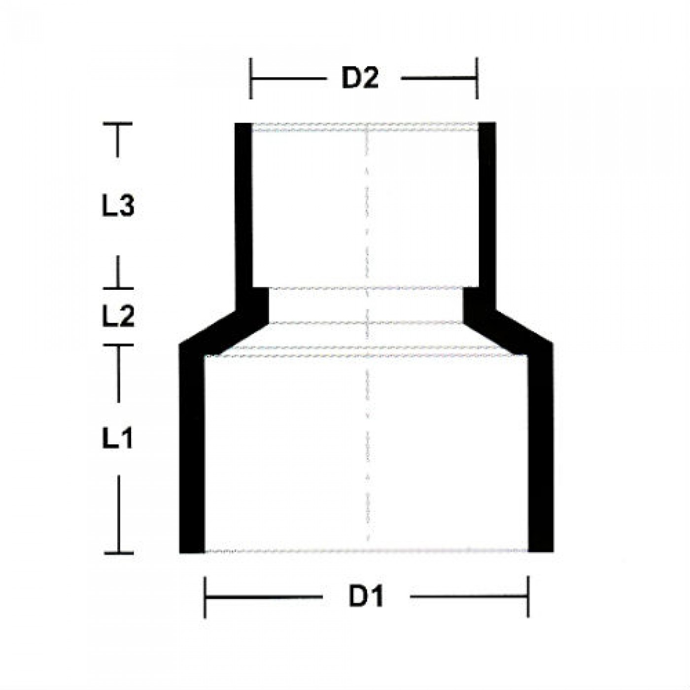 PVC Fittings Reducing Socket 3/4"x1/2"